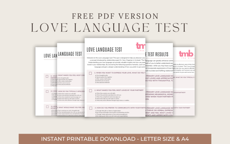 Take the Free 5 Language of Love Test Today- Free PDF - Train My Boyfriend
